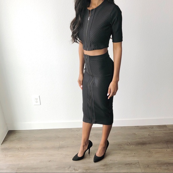 Zara | Skirts | Zara Black Two Piece | Poshmark